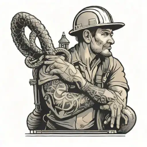 Construction worker tattoos - Bronctattooaus.com