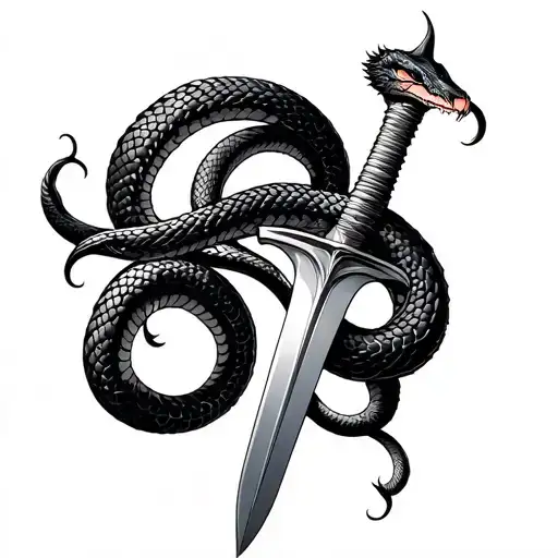 950+ Snake Around Sword Tattoo Ideas in 2025 - BlackInk AI