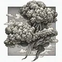 Black and Grey "Filler Clouds And Smoke" Tattoo - BlackInk AI