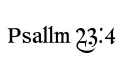 Cursive Font ""Psalm 23:4"" Tattoo - BlackInk AI