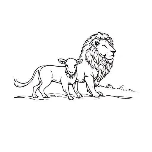 1,004+ Lion And Lamb Tattoo Ideas - BlackInk AI