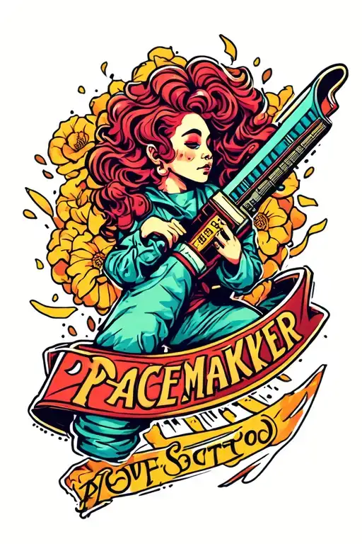 New School "Pacemaker" Tattoo - BlackInk AI