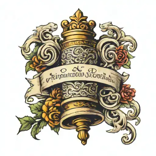 Neo-Traditional "Bible Verse On Scroll" Tattoo - BlackInk AI