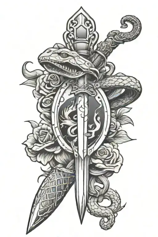 1465+ Snake Dagger Tattoo Ideas - BlackInk AI