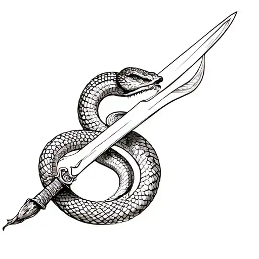 950+ Snake Around Sword Tattoo Ideas in 2025 - BlackInk AI