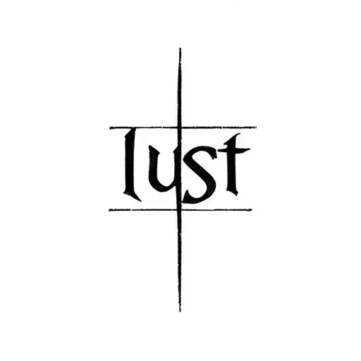 Minimalist "The Word "Lust" With Prison Bars Behind..." Tattoo ...