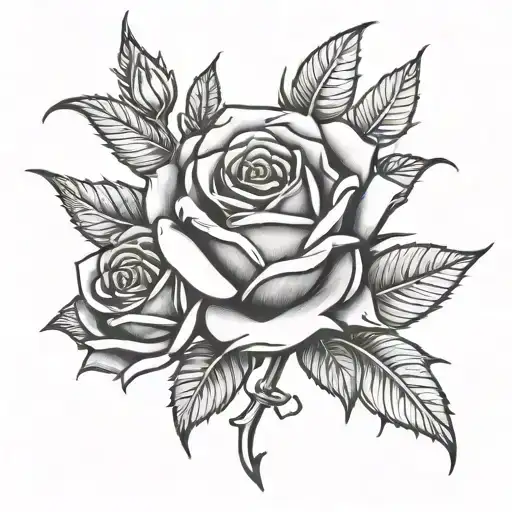 4977+ Rose Thorns Tattoo Ideas - BlackInk AI