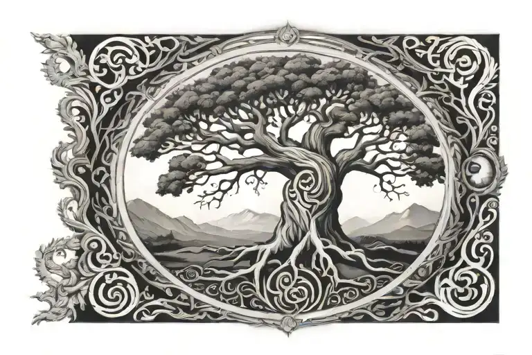 1317+ Yggdrasil Tree Tattoo Ideas in 2025 - BlackInk AI