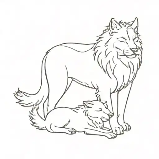 1623+ Lion And Wolf Tattoo Ideas in 2025 - BlackInk AI