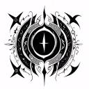 Black and Grey "Runes For Face Outline" Tattoo - BlackInk AI