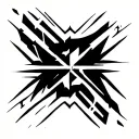 Tribal "Very Tuff Small Cyber Sigilism Tattoo..." Tattoo - BlackInk AI