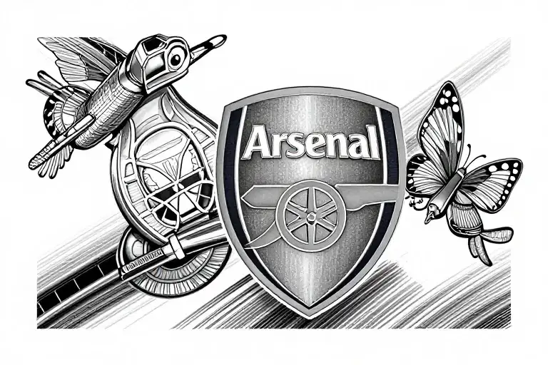 1,046+ Arsenal Tattoos in 2026 - BlackInk AI