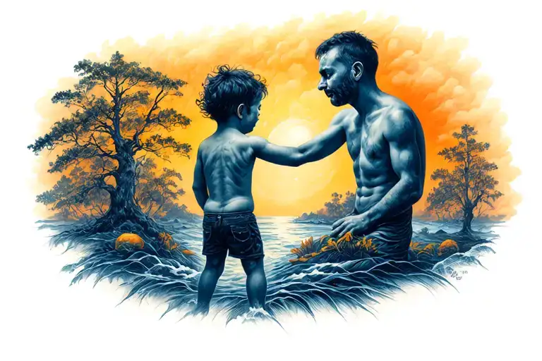 5001+ Father Son Tattoo Ideas - BlackInk AI