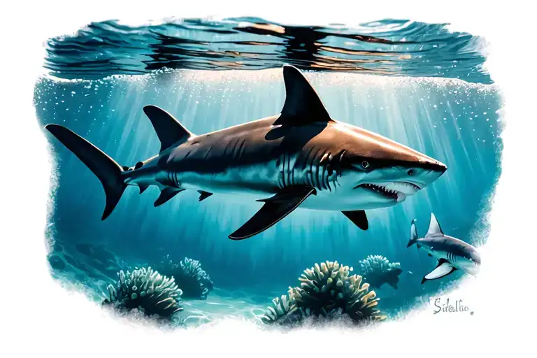 145+ Shark Shadow Tattoo Ideas in 2025 - BlackInk AI