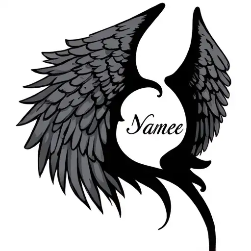 1611+ Name With Wings Tattoo Ideas in 2025 - BlackInk AI