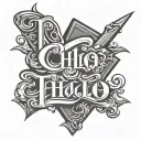 Black and Grey "1994 1999 Cholo Letters Style Tattoo" Tattoo - BlackInk AI