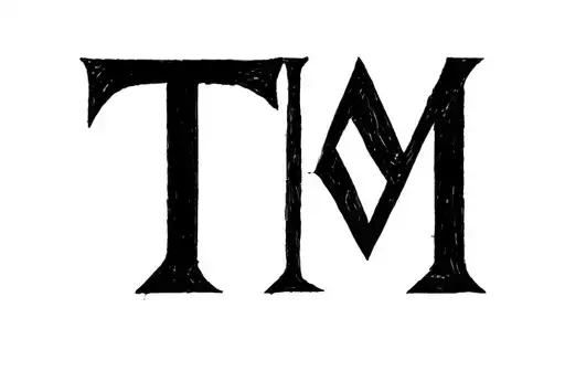 Font ""Tm"" Tattoo - BlackInk AI