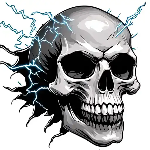 430+ Lightning Skull Tattoo Ideas in 2025 - BlackInk AI