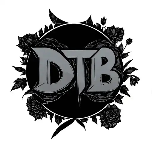 Black and Grey "Dtb" Tattoo - BlackInk AI