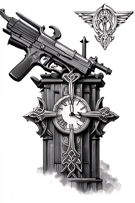 Clock Gun Tattoos File:One OClock Gun.JPG Wikimedia Commons