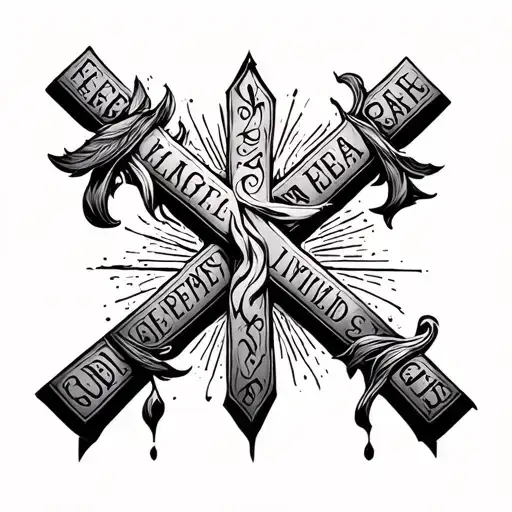 2239+ Cross With Words Tattoo Ideas in 2025 - BlackInk AI