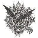 Cyber Sigilism "Black Tattoo Of Toothless Flying Birds..." Tattoo ...