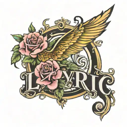 Neo-Traditional "The Name "Lyric"" Tattoo - BlackInk AI