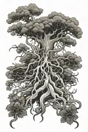 Black and Grey "Poison Tree Roots Spreading" Tattoo - BlackInk AI