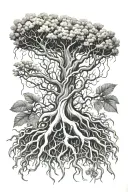 Poison Tree Roots Spreading Temporary Tattoo - BlackInk AI