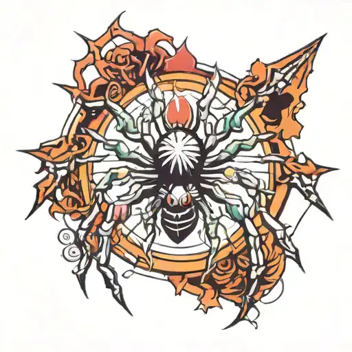 Hunter X Hunter Spider Temporary Tattoo - BlackInk AI
