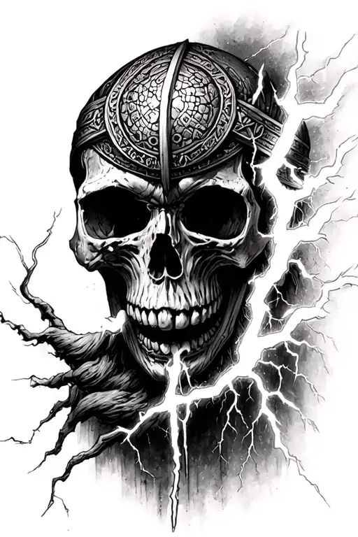 430+ Lightning Skull Tattoo Ideas in 2025 - BlackInk AI