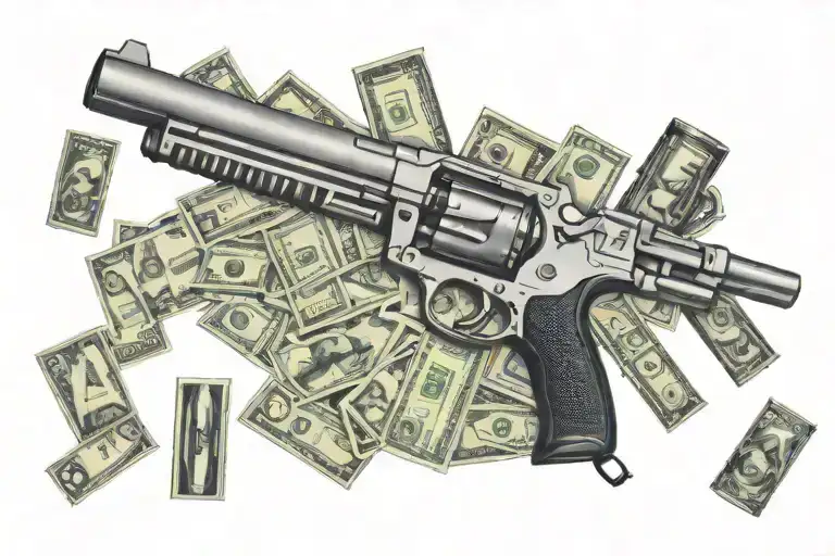 1325+ Money Gun Tattoo Ideas in 2025 - BlackInk AI