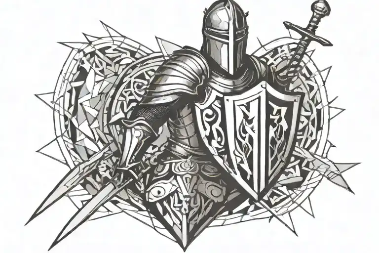 635+ Knight Shield Tattoo Ideas - BlackInk AI