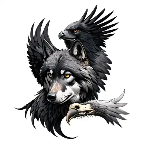 1417+ Eagle And Wolf Tattoo Ideas in 2025 - BlackInk AI