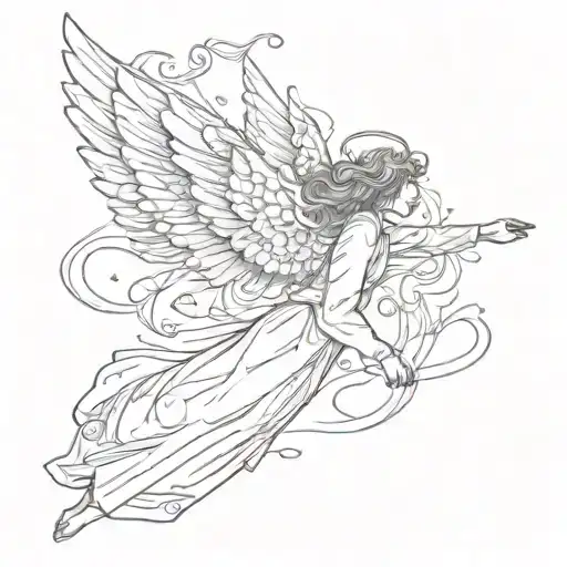 2044+ Flying Angel Tattoo Ideas in 2025 - BlackInk AI