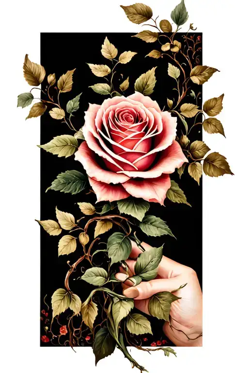 4944+ Rose With Vines Tattoo Ideas in 2025 - BlackInk AI