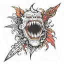 Neo-Traditional "Bleach Blut Veins See Vice Tattoo" Tattoo - BlackInk AI