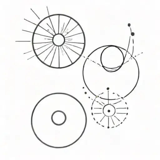 Minimalist "A Line With Two Dots On It; One Dot Is..." Tattoo - BlackInk AI