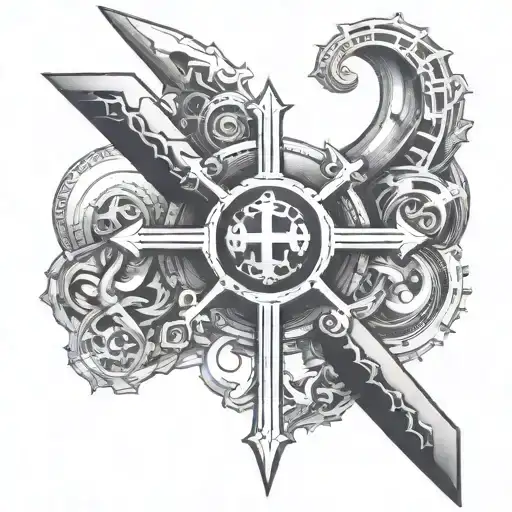 125+ Cyber Sigilism Cross Tattoo Ideas in 2025 - BlackInk AI