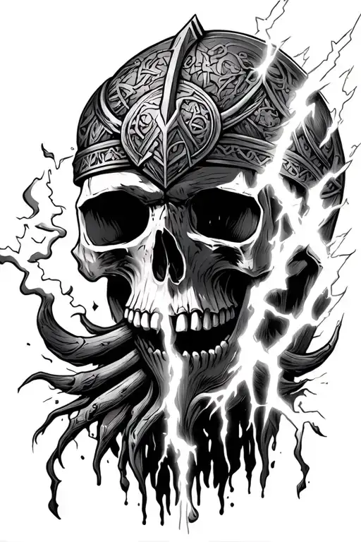 430+ Lightning Skull Tattoo Ideas in 2025 - BlackInk AI