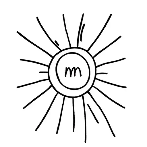 Minimalist "A Fine Line Sun, With Squiggly Rays And..." Tattoo ...