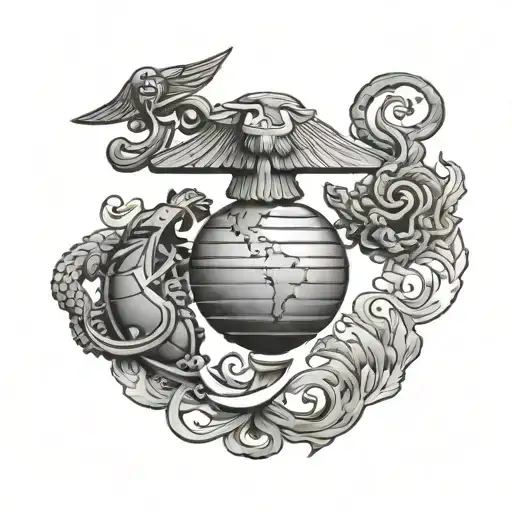 1,104+ Marine Corp Tattoo Ideas - BlackInk AI