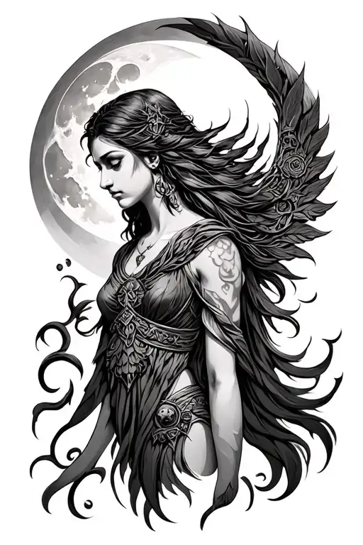 74+ Masculine Moon Tattoo Ideas - BlackInk AI