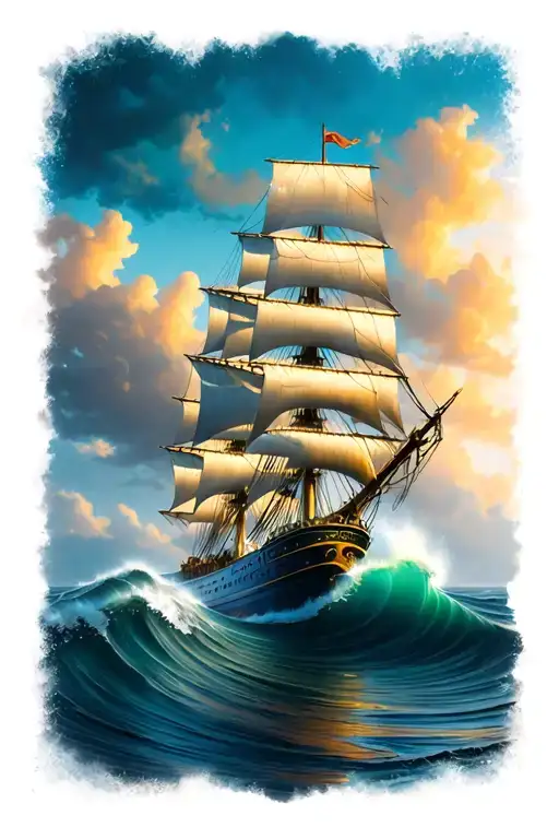 957+ Ship In Waves Tattoo Ideas - BlackInk AI