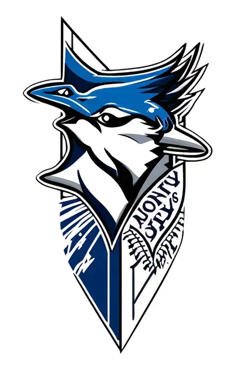 Black and Grey "Toronto Blue Jays World Series Inspired..." Tattoo ...