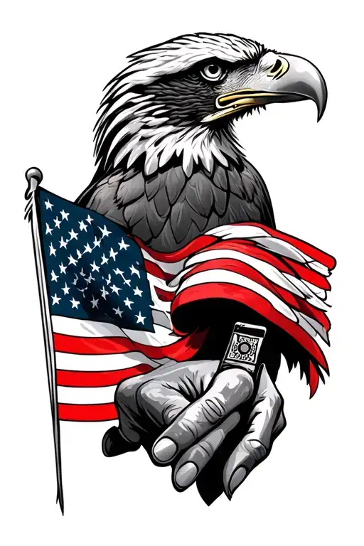 1321+ Eagle American Flag Tattoo Ideas - BlackInk AI