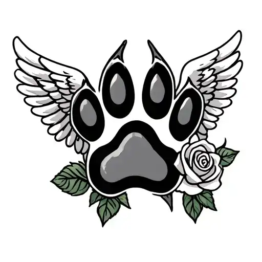 70+ Dog Paw With Angel Wings Tattoo Ideas in 2025 - BlackInk AI