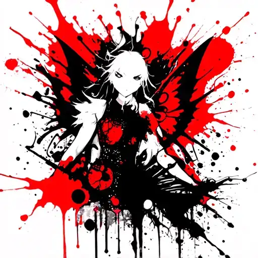 Trash Polka "Fairy Tail" Tattoo - BlackInk AI