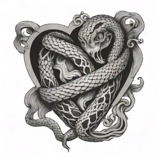 113+ Snake Wrapped Around Heart Tattoo Ideas in 2025 - BlackInk AI