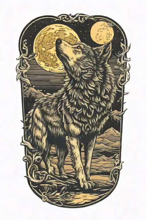 6419+ Wolf Howl Tattoo Ideas - BlackInk AI